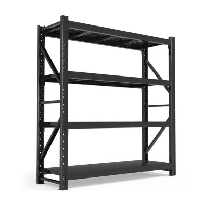 China Heavy-Duty Silver Warehouse Metal Racks with 200 Kgs Load Capacity and Modular Design for Efficient Storage for sale