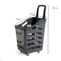 China High Durability Plastic Trolley Basket with Plastic HDPP Material and Ergonomic Grip for Smooth Shopping Experience for sale