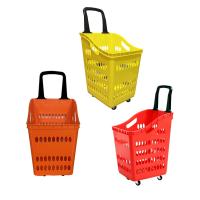 China High Durability Plastic Trolley Basket with Plastic HDPP Material and Ergonomic Grip for Smooth Shopping Experience for sale