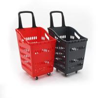 China High Durability Plastic Trolley Basket with Plastic HDPP Material and Ergonomic Grip for Smooth Shopping Experience for sale