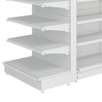 China Heavy Duty Cold Rolled Steel Supermarket Display Shelf with Adjustable Shelf Height and 140kg/layer Load Capacity for sale