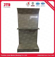 China 2 Layers Mini Supermarket Racks Steel Q195 Grey 900mm Shelf for sale