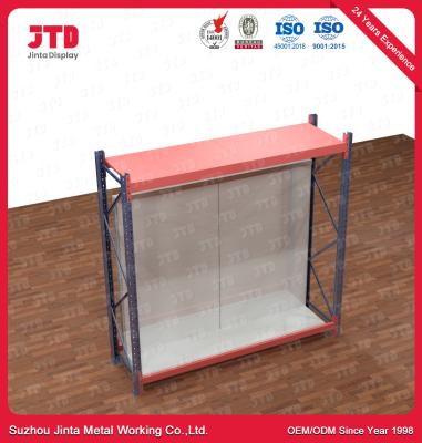 China 4 Layer Supermarket Display Shelving Perforated Back Panel With Hooks for sale