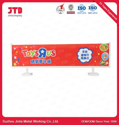 China Advertising Board Supermarket Display Shelving White Q195 Steel for sale