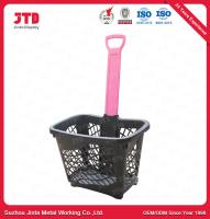 China 45L HDPP Plastic Trolley Basket 35kgs Loading Unfolding for sale