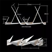 China Easy To Install long Service Life Powder Coating Medium Size Anti Climb 2mm Wall Security Wall Spike For Fence for sale