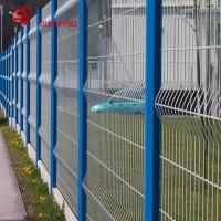 China Galvanized Steel Welded Bent Curved 3D Wire Mesh Security v Curved Fence Post Caps for sale