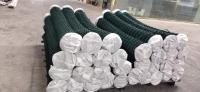 China Dark Green 1.8m Height Pvc Coated basketball court chain link fence for sale