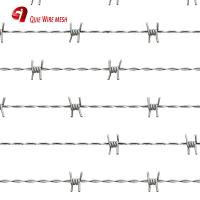 China Anti-corrosion hot dipped galvanized barbed wire double strand 50kg 22mm barbed wire price per roll for sale