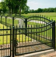 China Galvanized Metal Panel Iron Wire Mesh Ornamental Steel Fence with Good Service Tubular Barbed Wire For Sale for sale