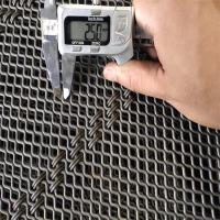 China 1.0mm 45mm Aperture Hooked Mine Vibrating Screen Mesh Crimped Square Woven Wire Mesh for sale