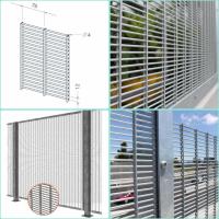 China 358 Anti Climb Metal Clear Vu Welded Wire Mesh Clear View Fence for Sale Airport Fencing Manufacturer for sale