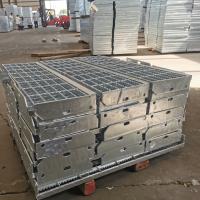 China Grating 75mm X 6mm Metal Drain Grates Mild Steel Heavy Duty Steel Bar Grating Hot Dipped Galvanized More Than 5 Years 50mm 100mm for sale