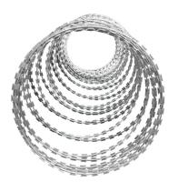 China Concertina Barbed Galvanized Steel Wire Fence Roll Mesh Cross Razor Wire Barbed Wire with Price Per Roll for sale