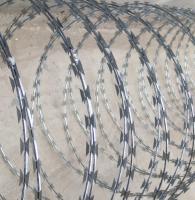 China 450mm Outside Diameter Razor Barbed Wire Hot Dipped Galvanized Concertina Razor Wire Barbed Wire Entanglement for sale