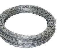 China Hot Dipped Galvanized Concertina Wire Razor Barbed Wire Anti Climb Razor Barbed Wire Entanglement for sale