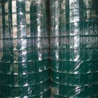 China 2''x2'' Green PVC coated Euro Fence Welded wire mesh rolls for garden for sale