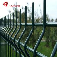 China Green Vinyl Coated Decorative 3D Fence Panels Welded Wire Mesh For Playground for sale