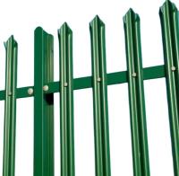 China Hot Dipped Galvanised Q235 W D Pale Post Rail Steel Palisade Fencing Low Carbon Steel Wire Iron Metal Garden Decoration Green for sale
