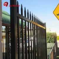 China 6FTX8Ft Black Powder Coated Steel Security Garrison Fence Steel Fence for sale