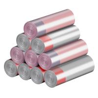 China Custom Portable Garbage Bag with Thick Drawstring 730x840mm HDPE LDPE Flexo Printed for sale
