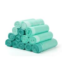 China Custom Portable Garbage Bag with Thick Drawstring 730x840mm HDPE LDPE Flexo Printed for sale