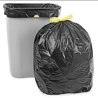China Green or Customized 30 Gallon Unscented Drawstring Trash Bags with Embossing Surface for sale