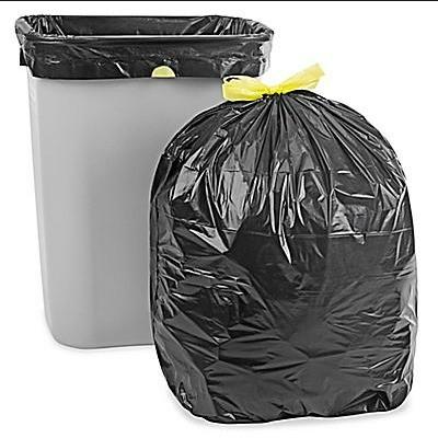 China Green or Customized 30 Gallon Unscented Drawstring Trash Bags with Embossing Surface for sale