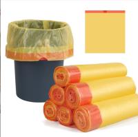 China Custom Plastic Drawstring Bags 450x500mm Leak Proof HDPE Trash Can Liners for sale