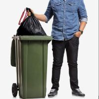 China 5-50 mic Thickness Heavy Duty Drawstring Biodegradable Trash Bag with Embossed Surface for sale
