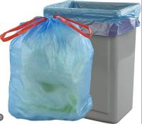 China 5-50 mic Thickness Heavy Duty Drawstring Biodegradable Trash Bag with Embossed Surface for sale