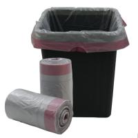 China 13 Gallon Biodegradable Drawstring Trash Bags with HDPE Material and 5-50 Mic Thickness for sale