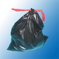 China Embossed HDPE Drawstring Kitchen Trash Bags 30L 50 Mic on Roll for Commercial Use for sale