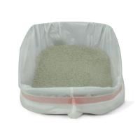 China Custom Order Accepted Jumbo Kitty Litter Box Liners with Drawstring Closure in Beige for sale