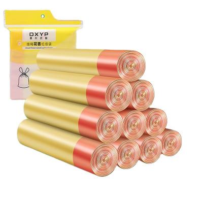 China Drawstring Garbage Bag Large Portable Rope Kitchen Plastic Bags Tear Free for Kitchen for sale