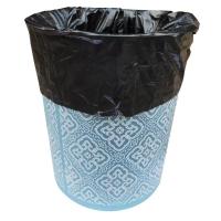 China Black HDPE LDPE LLDPE Star Sealed Garbage Bags 450x500mm Office Waste Basket Liners for sale