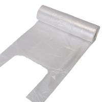 China Vest Type Garbage Bag HDPE LDPE LLDPE 5-100 Mic Black Plastic Waste Bag for Household for sale