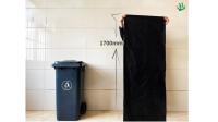 China Custom Black Plastic Garbage Bag 1000x1200mm HDPE LDPE for Large Waste Containers for sale