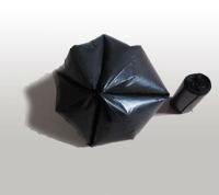 China Recycled Black Garbage Bags in Roll 5-100 Mic Thickness Custom Size HDPE LDPE for sale