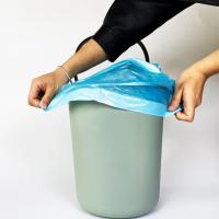 China Custom Offset Printing Drawstring Garbage Bags 450x500mm HDPE for Trash Can for sale