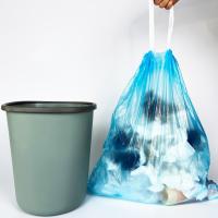 China Custom Offset Printing Drawstring Garbage Bags 450x500mm HDPE for Trash Can for sale