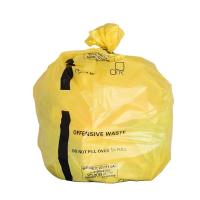 China Yellow Garbage Bag for Hospital Waste HDPE LDPE 600x850mm Custom Size Thickness 5-100 Mic for sale