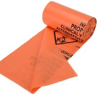 China Yellow Garbage Bag for Hospital Waste HDPE LDPE 600x850mm Custom Size Thickness 5-100 Mic for sale