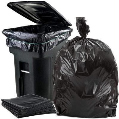 China HDPE Heavy Duty Contractor Trash Bags 50L to 240L Custom Thickness 5-100 Mic for sale