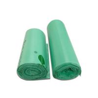 China PE Drawstring Biodegradable Garbage Bags 40% Biosource 8-15kg Load Custom Sizes for sale