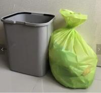China Biodegradable Vest Handle Kitchen Drawstring Bags 40% Biosource Material 25x40cm Custom Sizes for sale