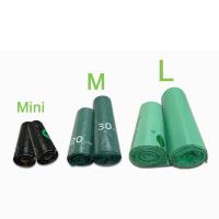 China Biodegradable Vest Handle Kitchen Drawstring Bags 40% Biosource Material 25x40cm Custom Sizes for sale