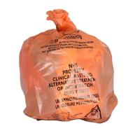 China Custom Logo Medical Biohazard Bags 730x840mm HDPE Yellow Waste Liners 8-80 Mic for sale