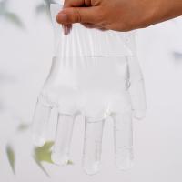 China Hongcheng HDPE Transparent Disposable Gloves 100pcs per Bag 20-200 Micron Thickness for sale
