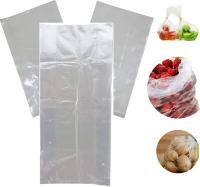 China Food Grade Perforated Breathable PE Clear Plastic Bags on Roll for Fruits Vegetables Custom Size for sale